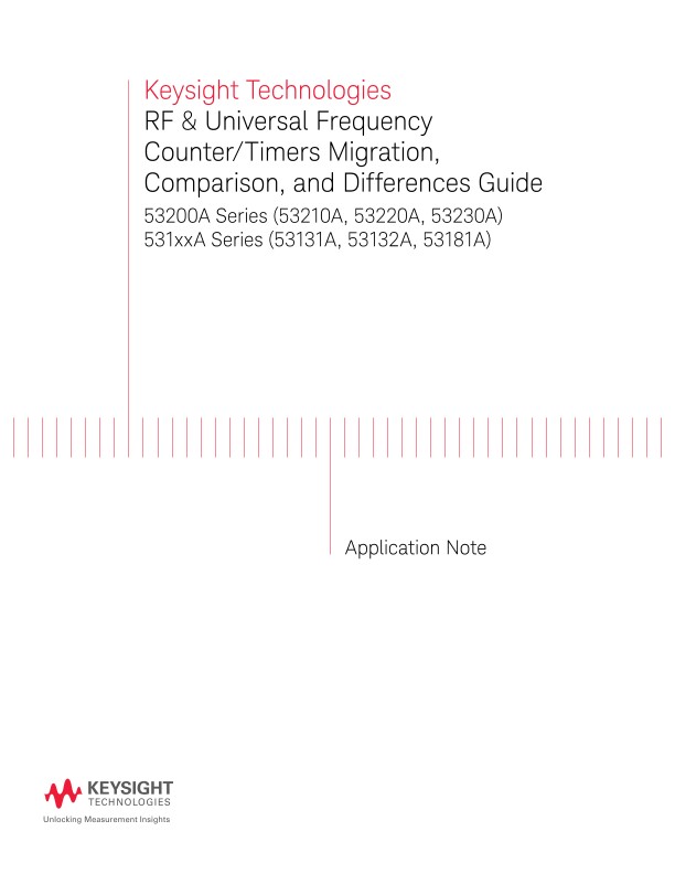 RF and Universal Counter / Timers Migration Guide PDF Asset Page | Keysight